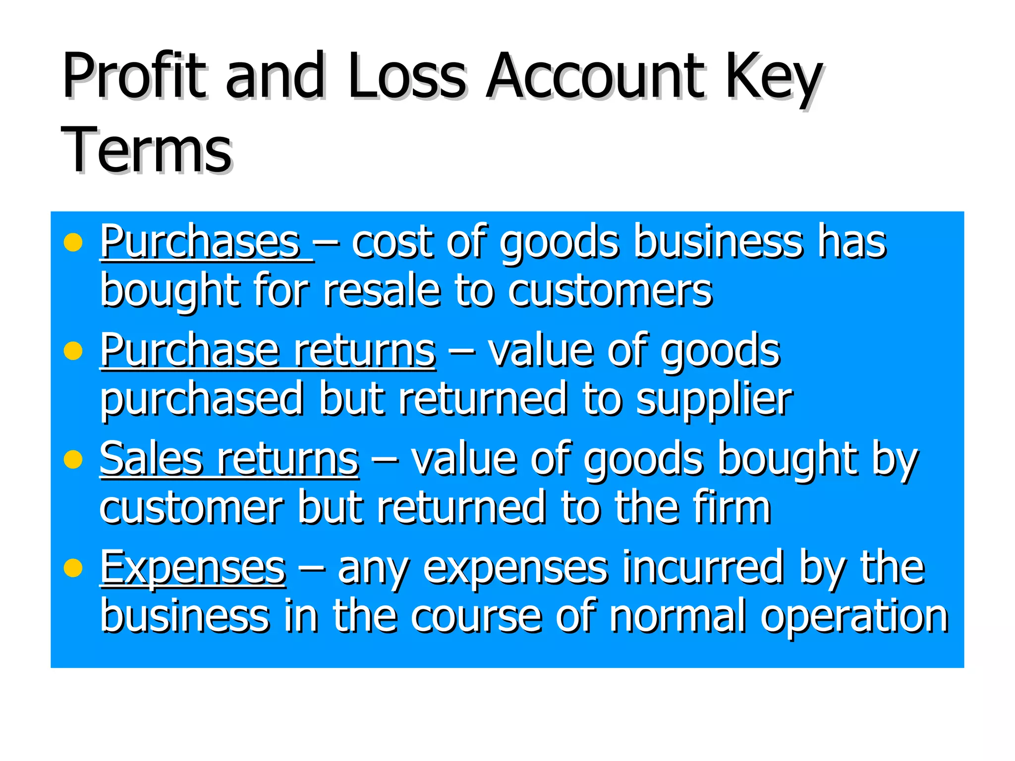 Trading Profit And Loss Account | PPT