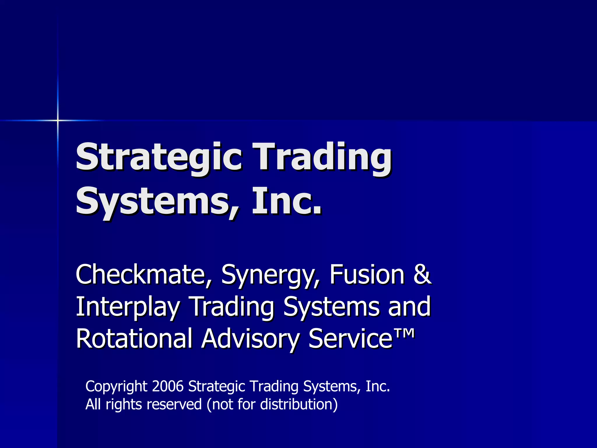 Trading System Seminar Handout | PPT
