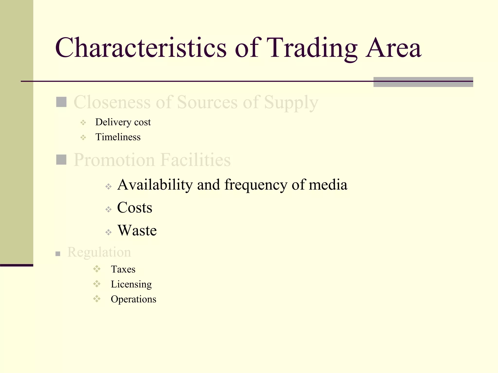 Trading area analysis | PDF