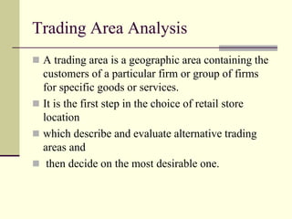 Trading area analysis | PDF