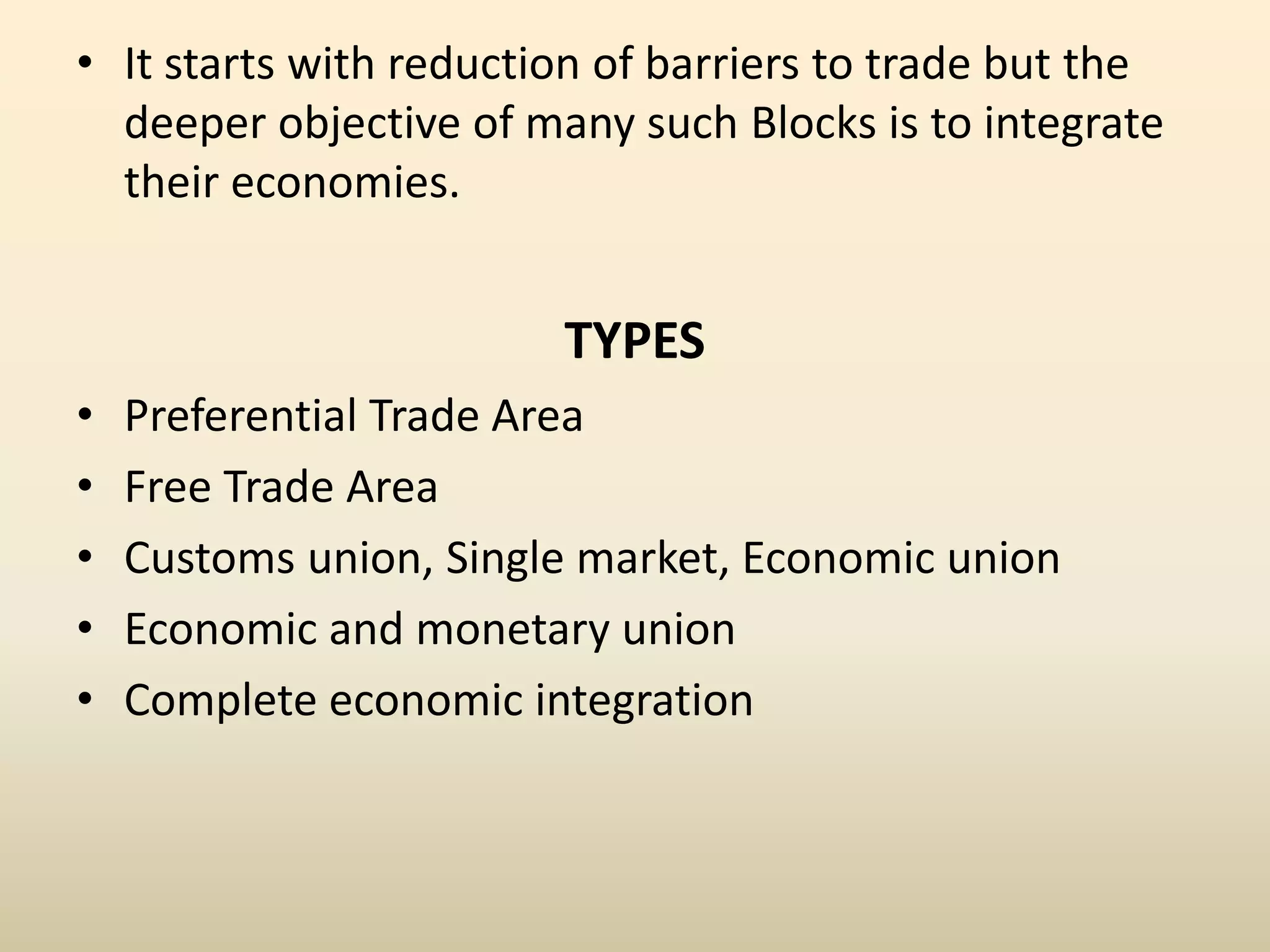 Trading blocs and their impact | PPTX