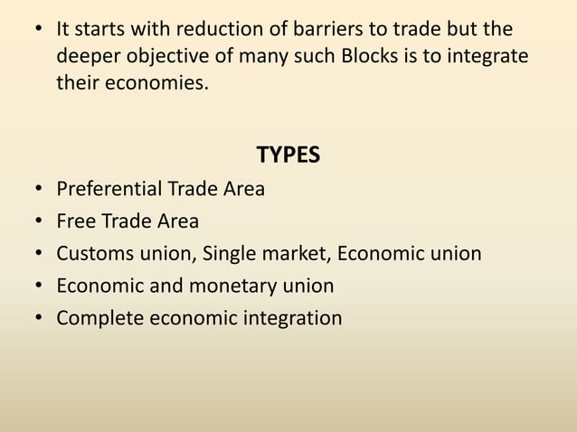 Trading blocs and their impact | PPTX