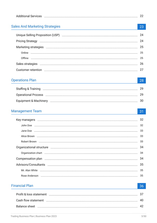 Trading Business Plan Example | Upmetrics | PDF | Business Accounting ...