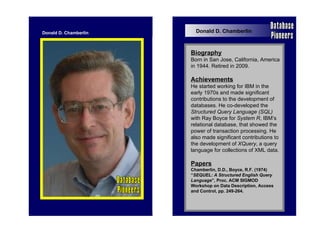 Trading cards of database pioneers - incomplete *DRAFT* | PPT
