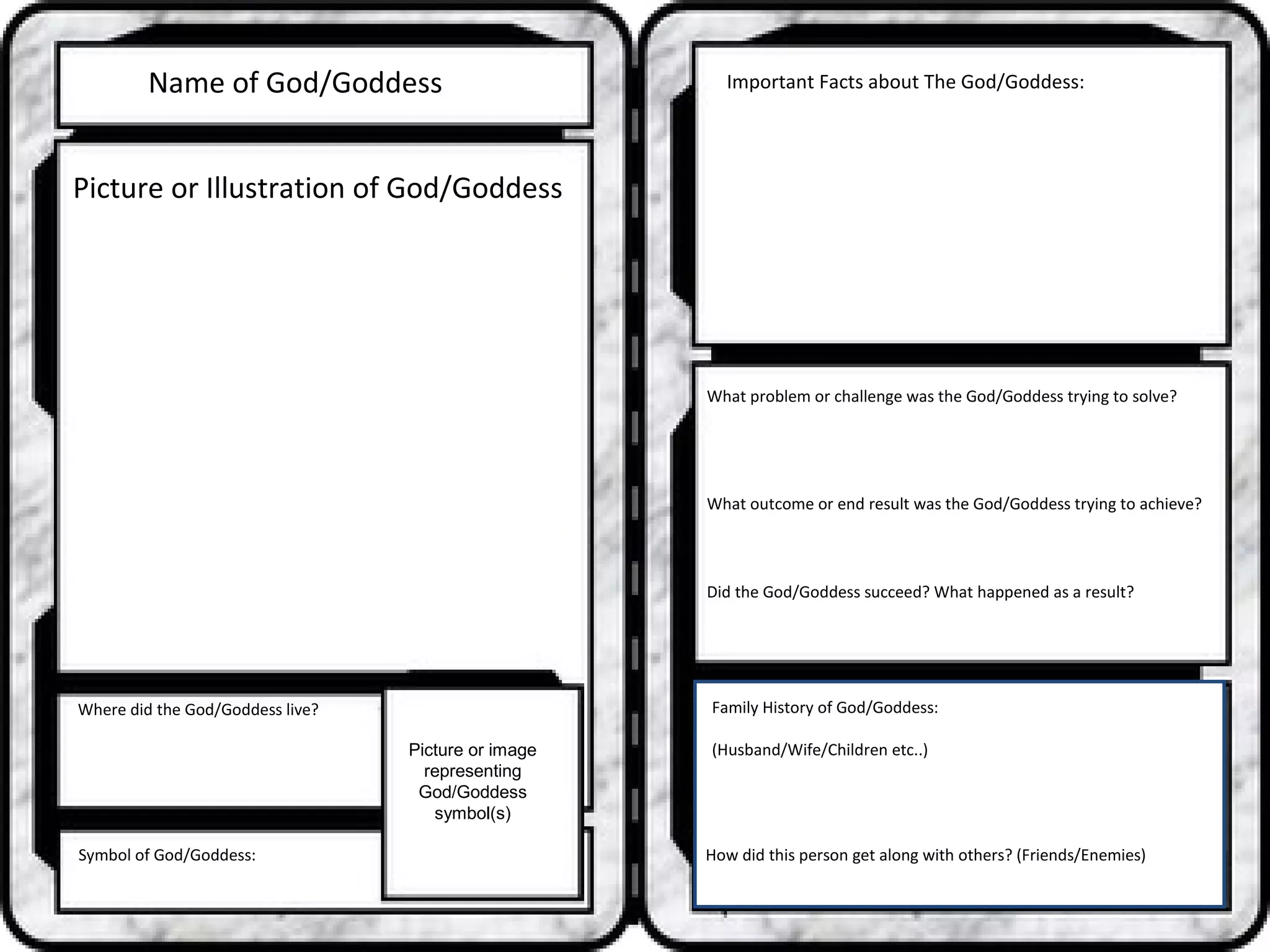 Trading cardtemplatepersonhistoricalfigure | PPT