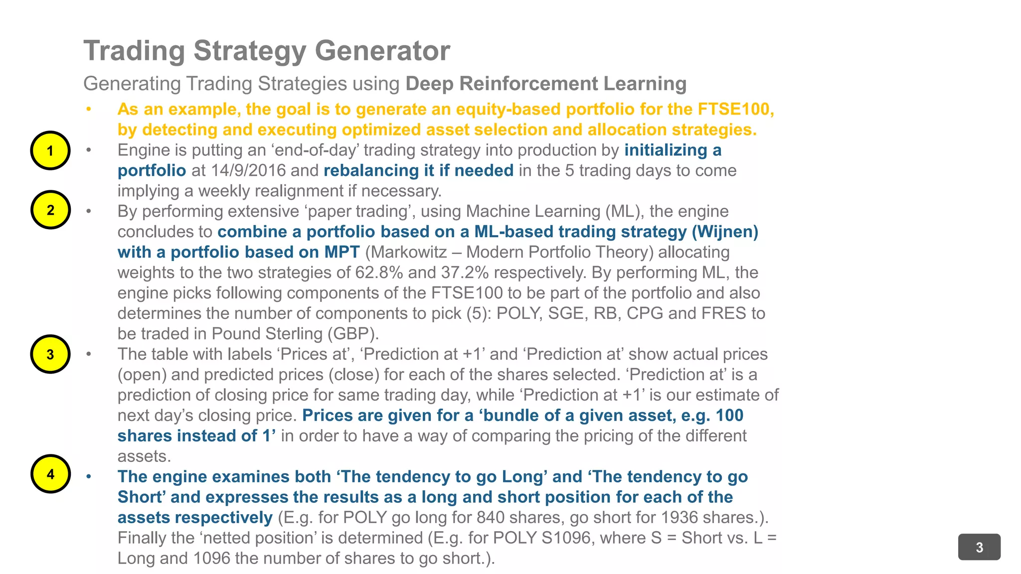 Trading Engine/Robo-Advisor using Deep Reinforcement Learning | PPT