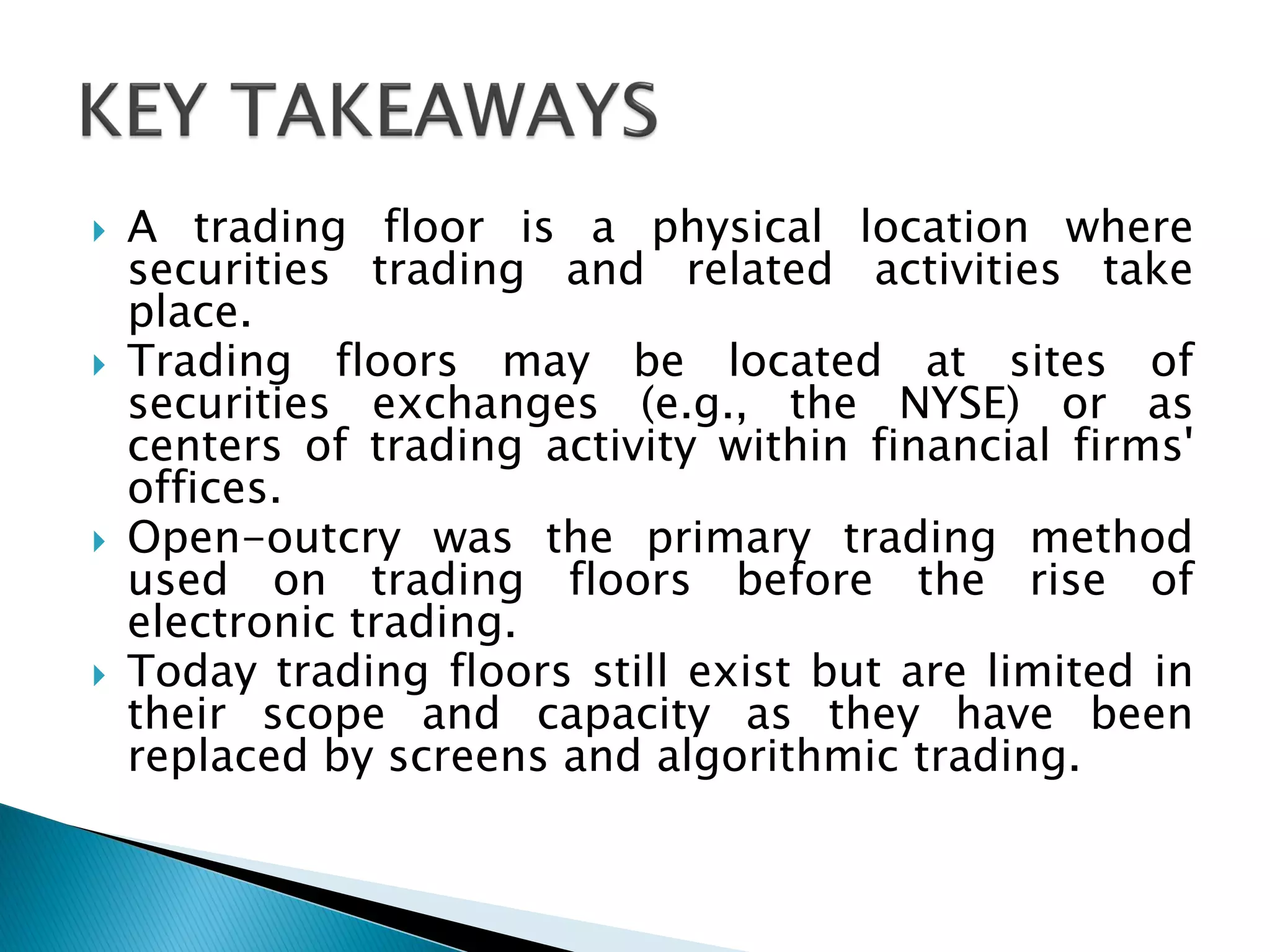 Trading floor | PDF