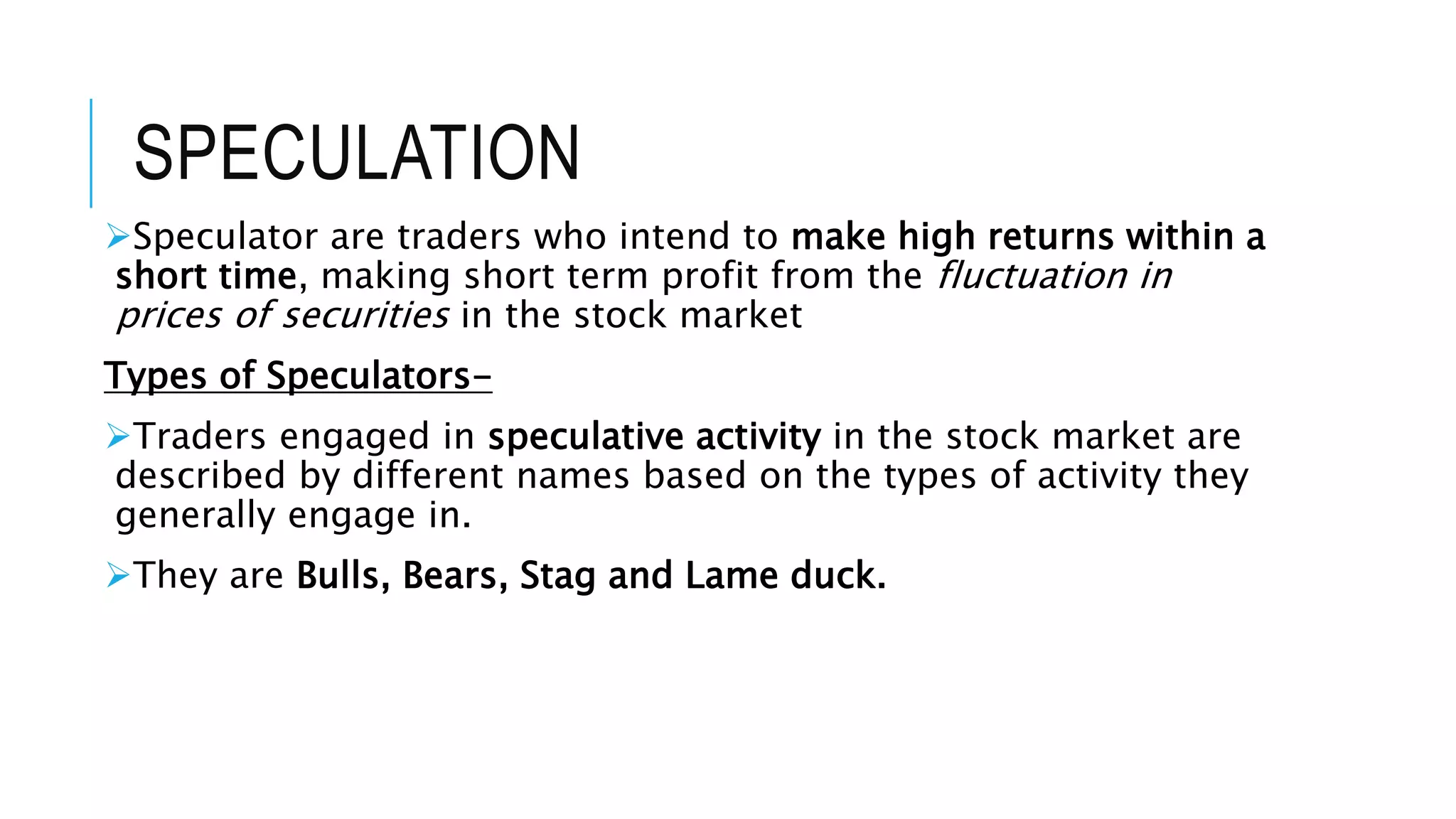 Trading in the stock market | PPTX