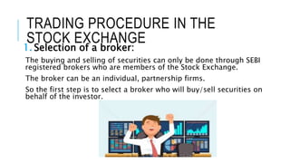 Trading in the stock market | PPTX