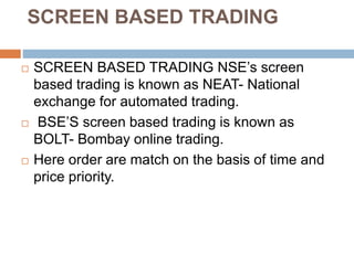 Trading mechanism | PPTX