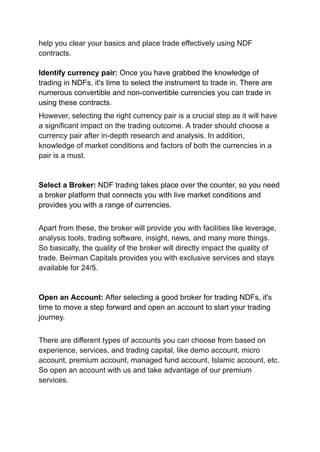 What is NDF and how to start trading NDFs | PDF