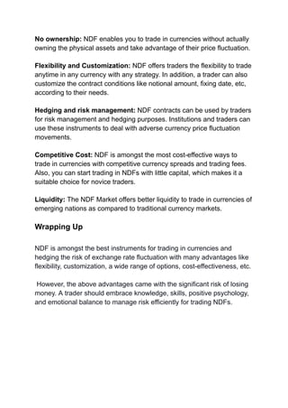 What is NDF and how to start trading NDFs | PDF