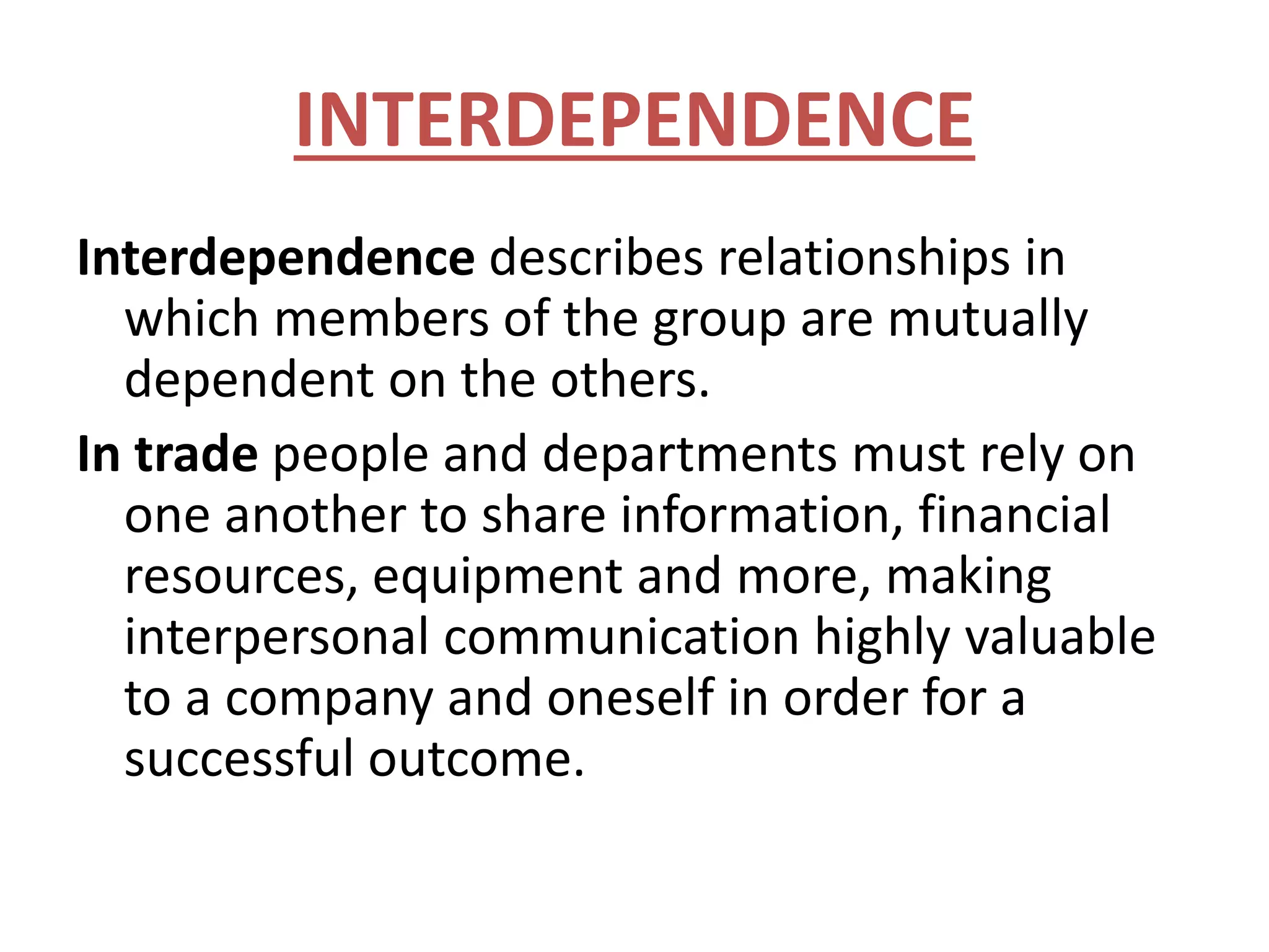Trading Partners Interdependence | PPTX