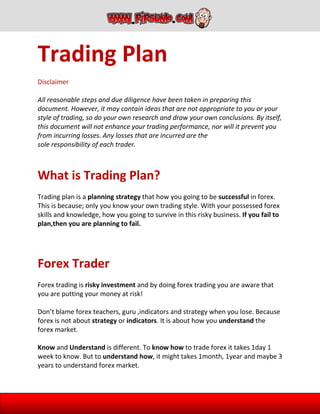 Trading plan | PDF