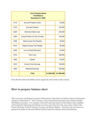 Trading,pl and balance sheet | DOCX