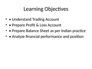 Comprehensive Guide to Trading Account, Profit & Loss Account, and ...