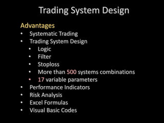 Trading system designer | PPTX | Business | Business and Finance
