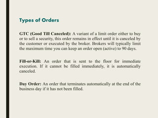 Trading system in security markets | PPT