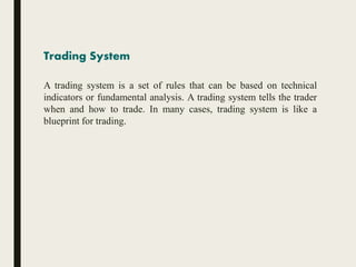 Trading system in security markets | PPT