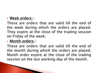 Trading system in stock exchange | PPTX