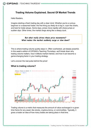 Trading Volume Explained by CIFDAQ- Secret Of Market Trends | PDF