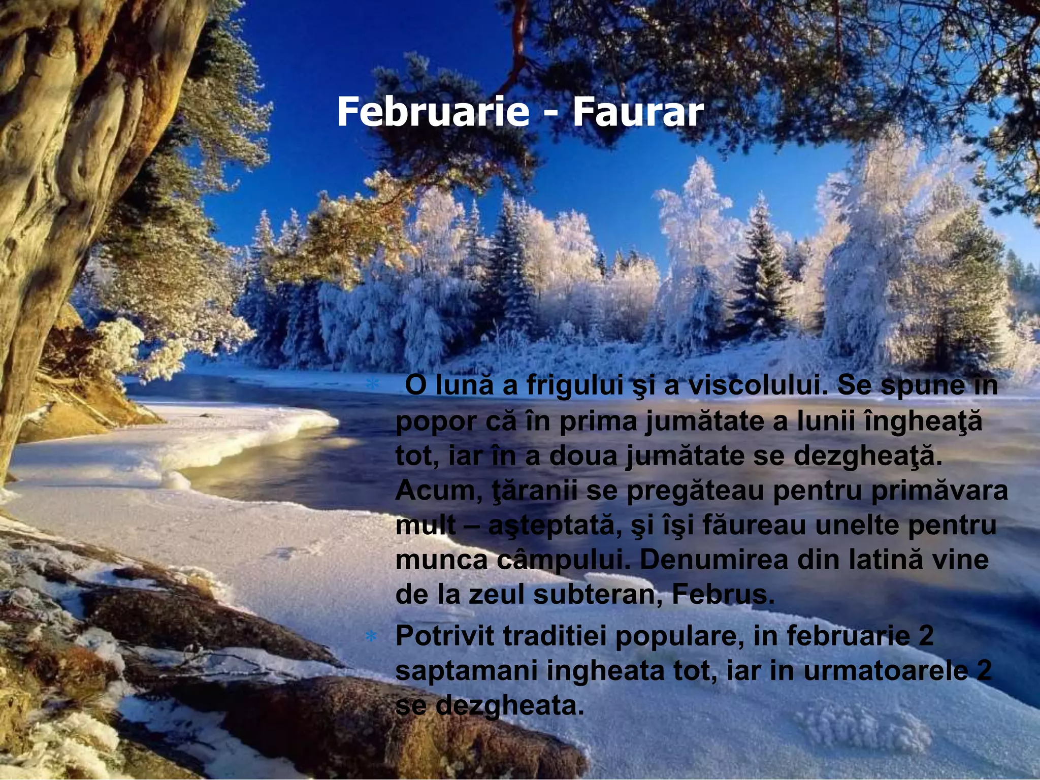 Lunile anului in traditia populara | PPTX