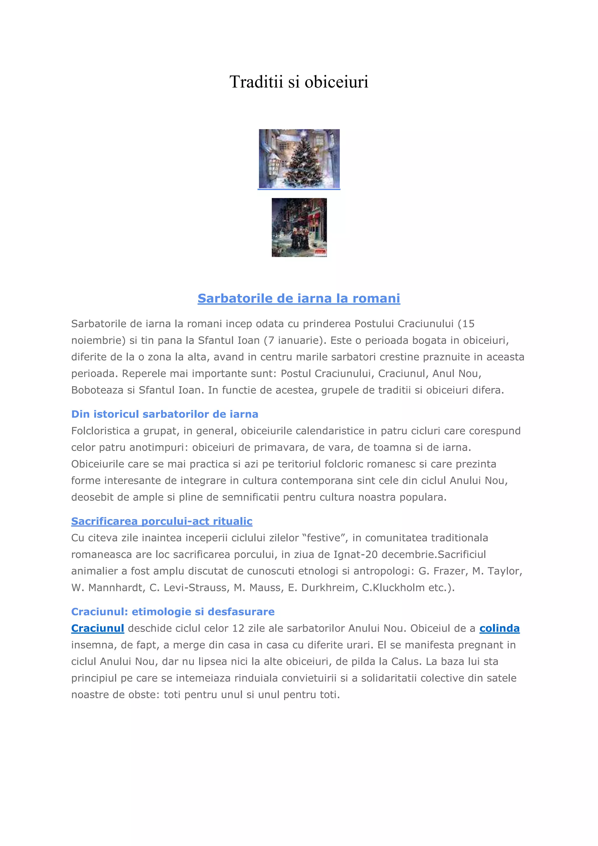 Traditii si obiceiuri | DOCX