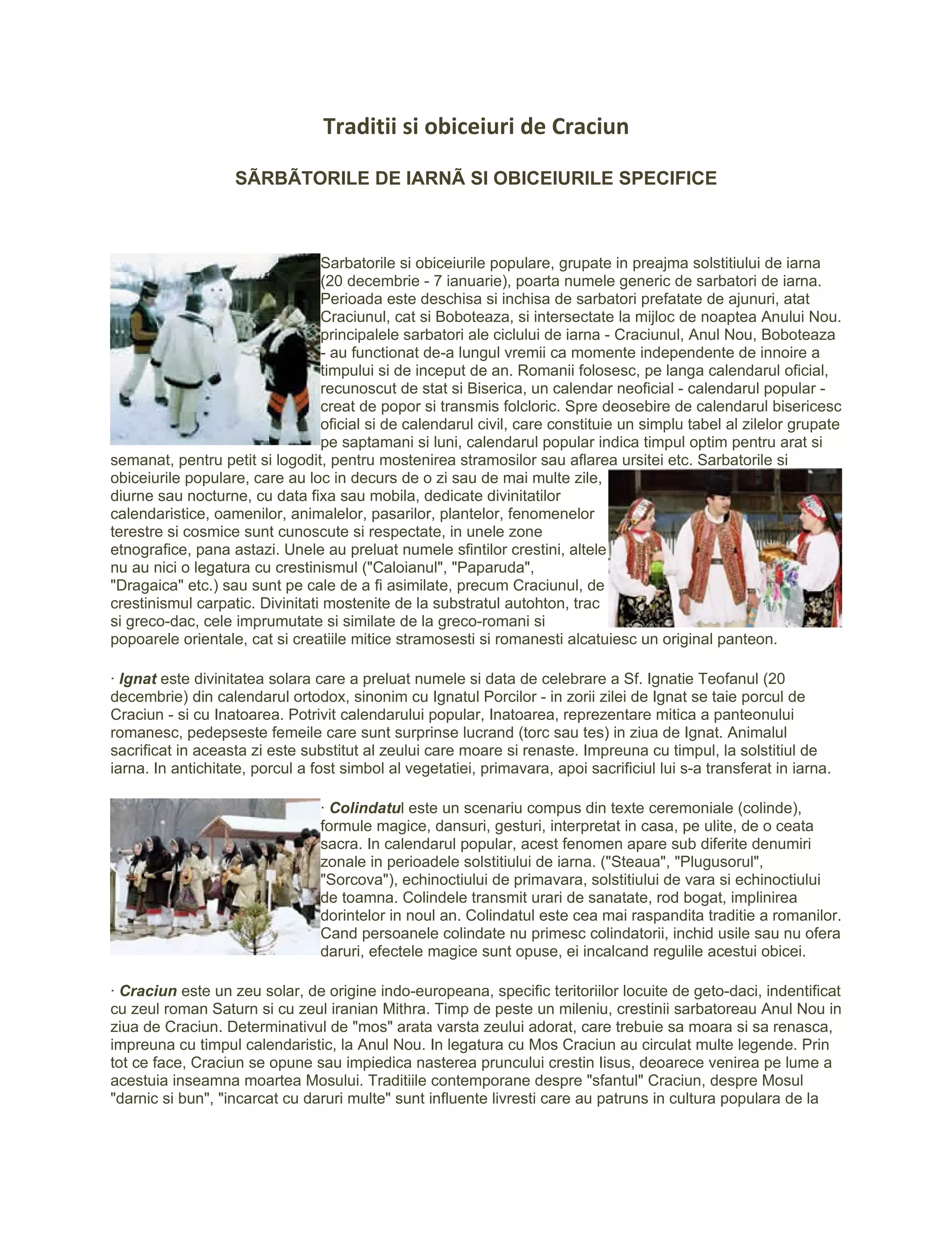 Traditii si obiceiuri | DOC