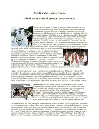 Traditii si obiceiuri | DOC
