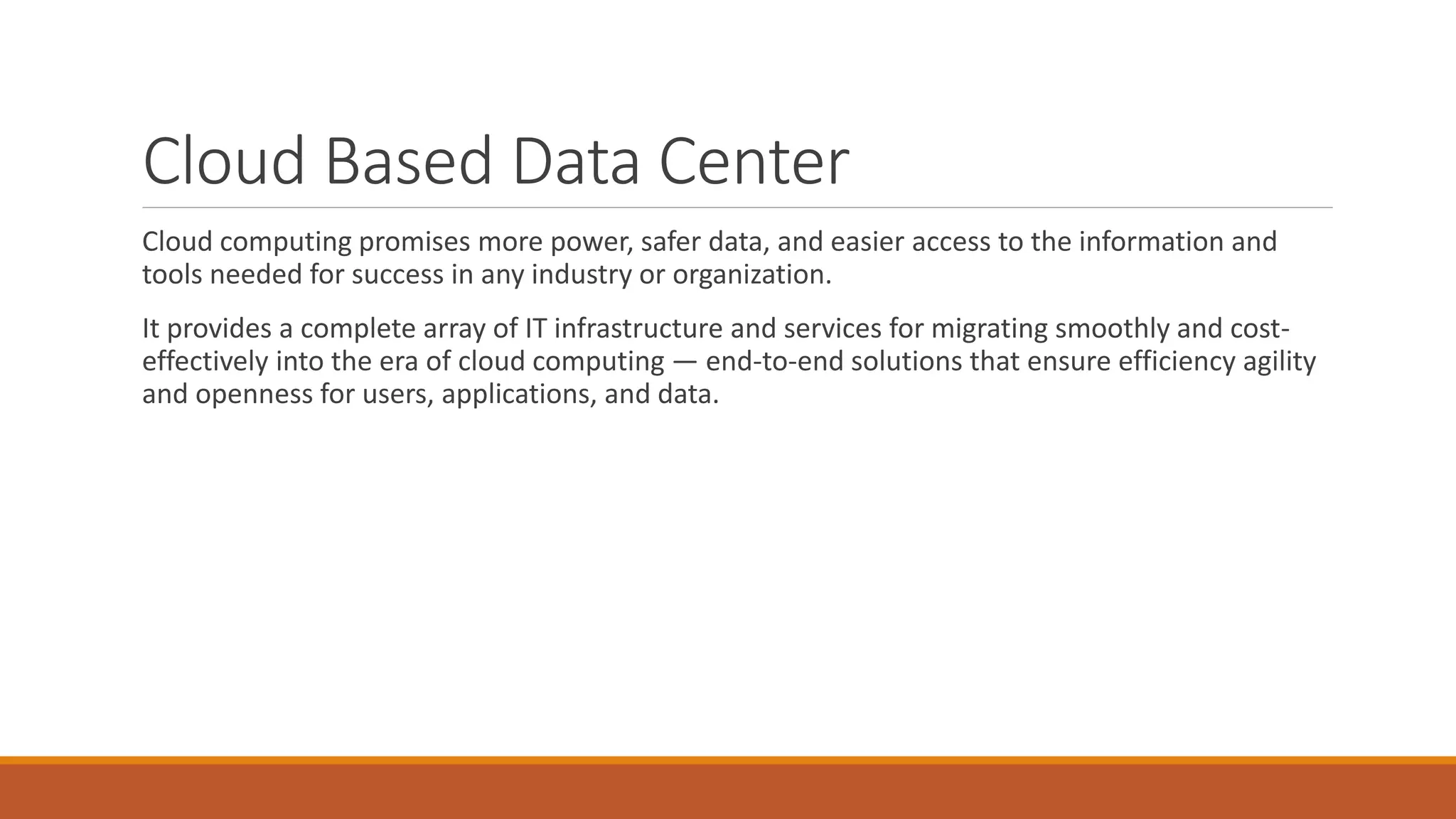 Traditioanal vs-cloud based Data Centers | PPTX