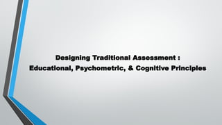 TRADITIONAL-ASSESSMENT, Purposes, Advantages | PPTX