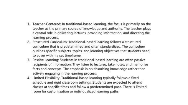 Traditional-Based Learning Vs Program-Based Learning.pptx | Primary ...