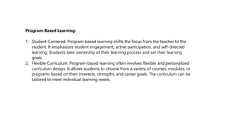 Traditional-Based Learning Vs Program-Based Learning.pptx | Primary ...