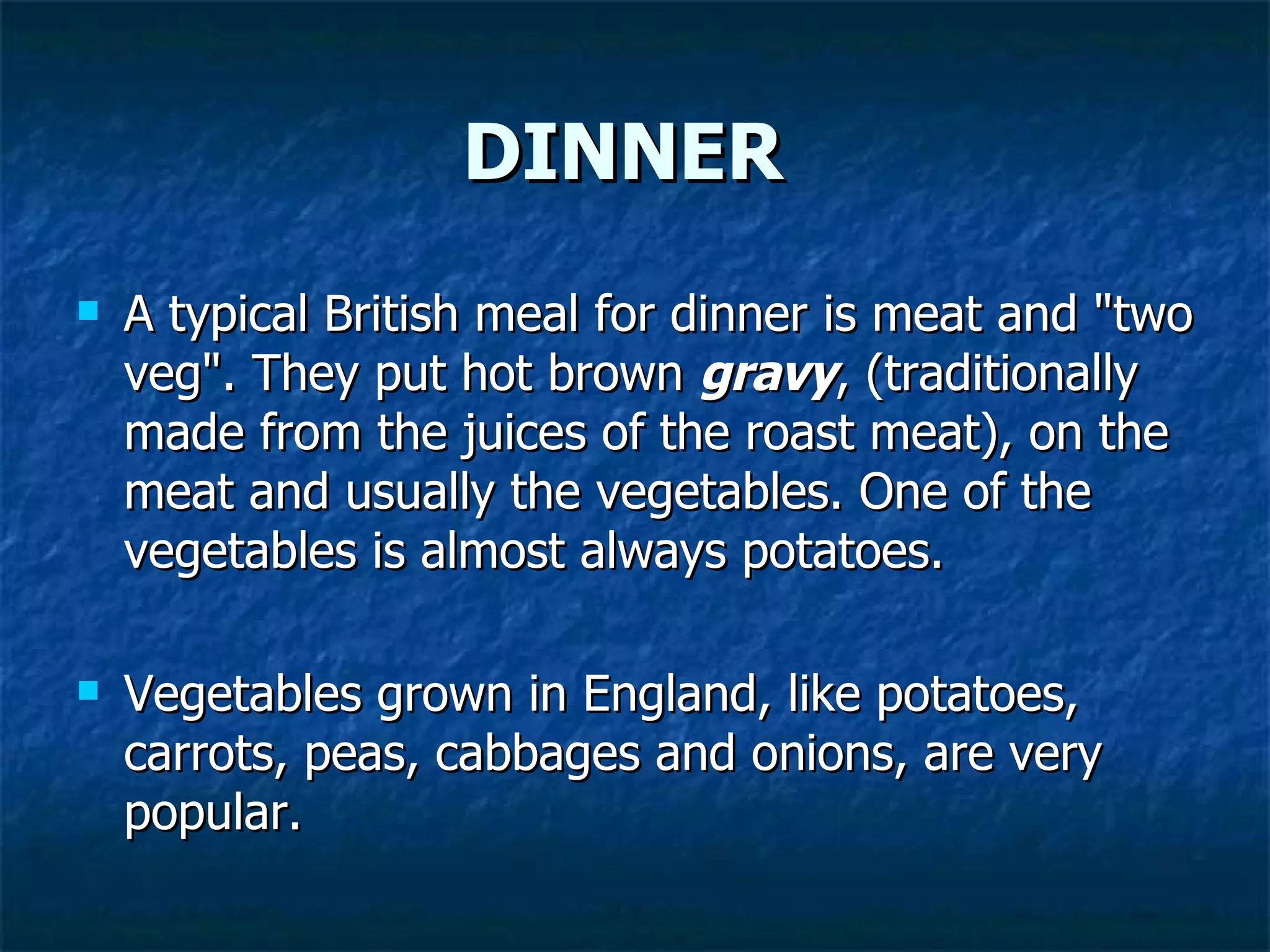 NI1 - Traditional British Food | PPS