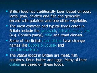 NI1 - Traditional British Food | PPT