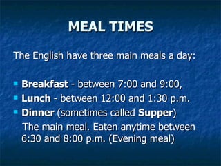 NI1 - Traditional British Food | PPT