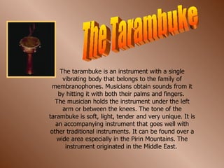 Traditional Bulgarian Musical Instruments by Elena | PPT