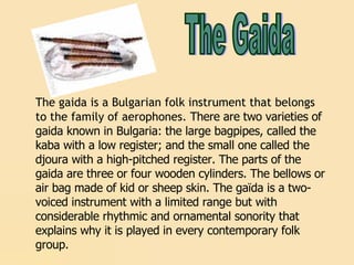 Traditional Bulgarian Musical Instruments by Elena | PPT