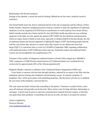 Traditional healers in South Africa | PDF