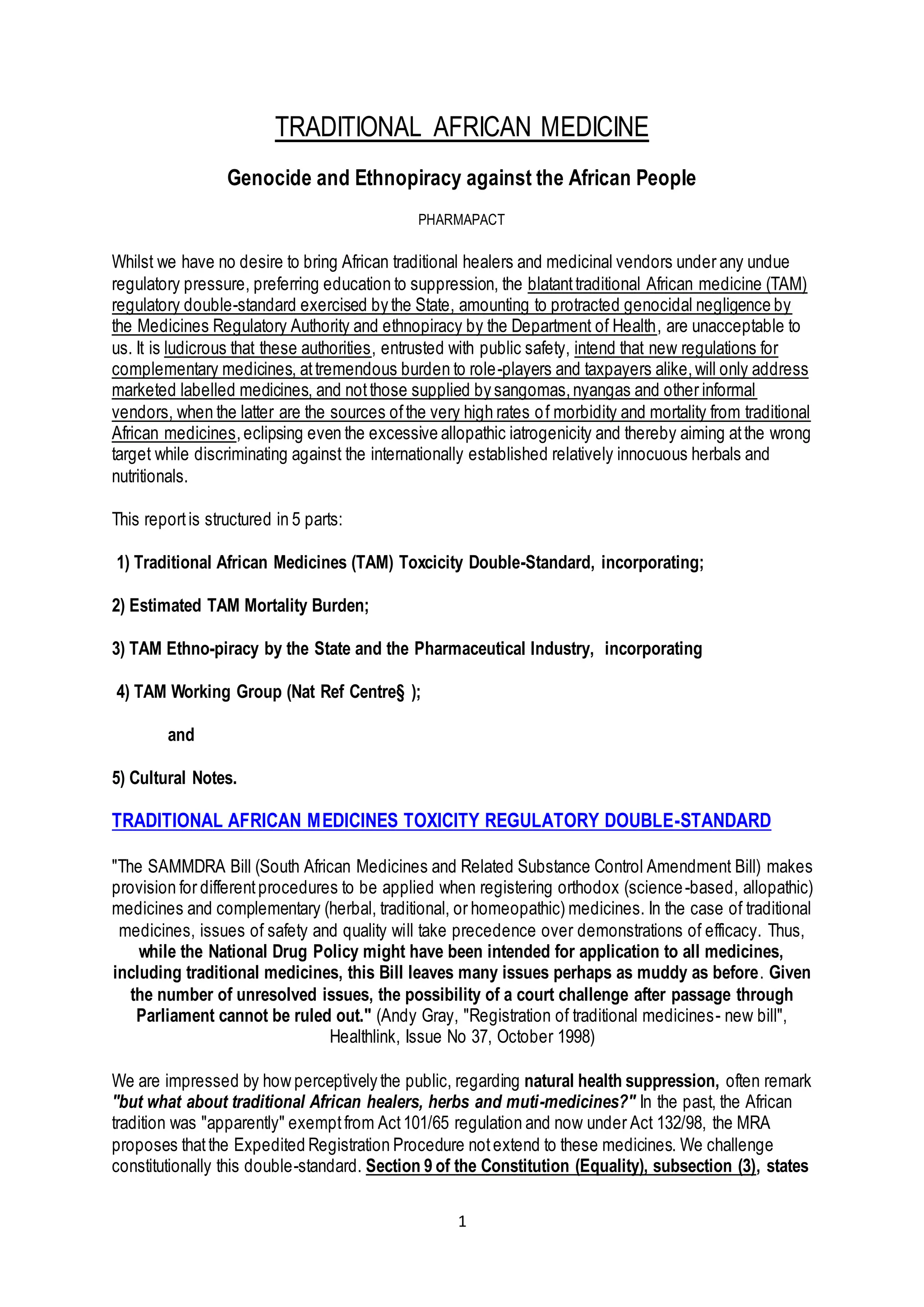 Traditional african medicine | DOCX