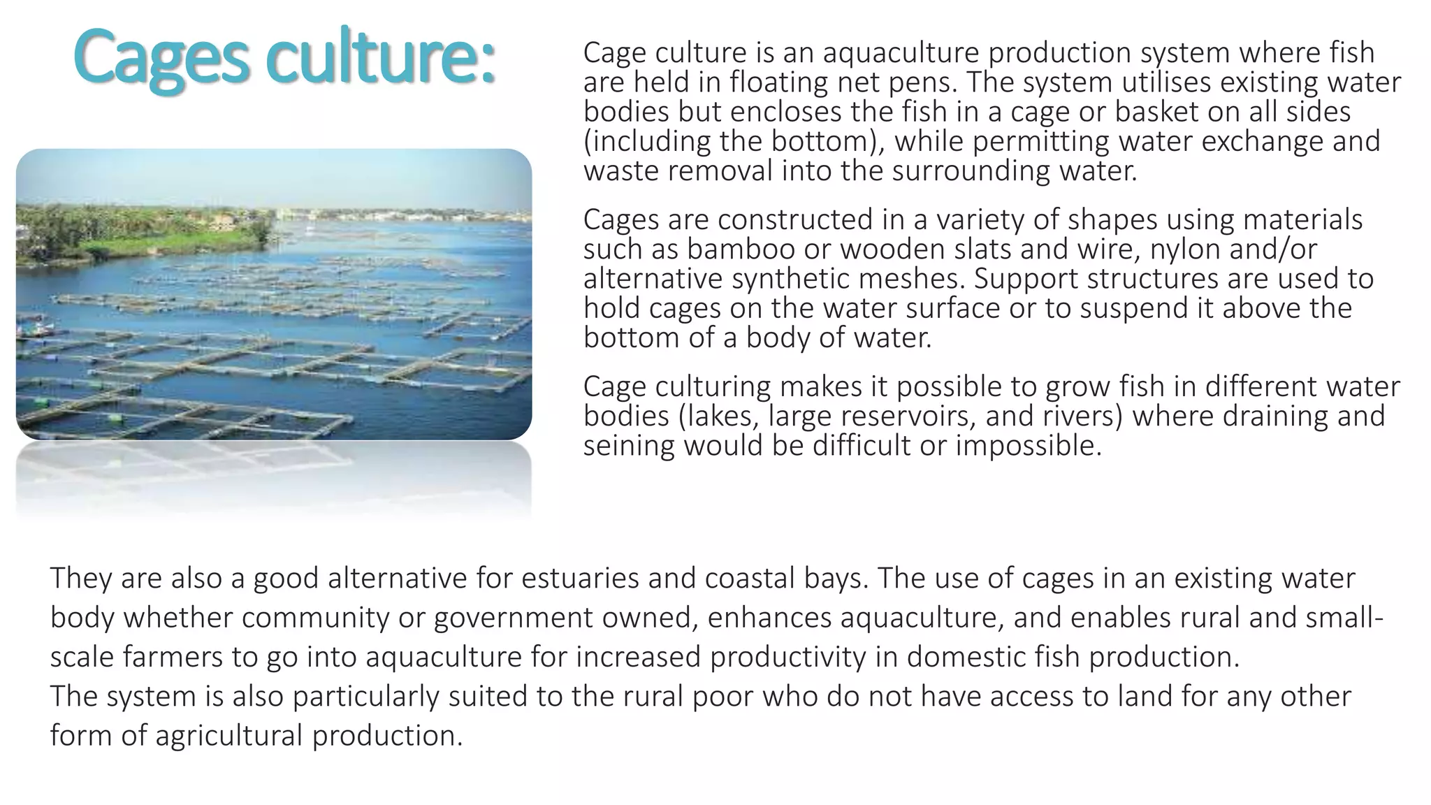 Traditional and Modern of Aquaculture systems | PDF