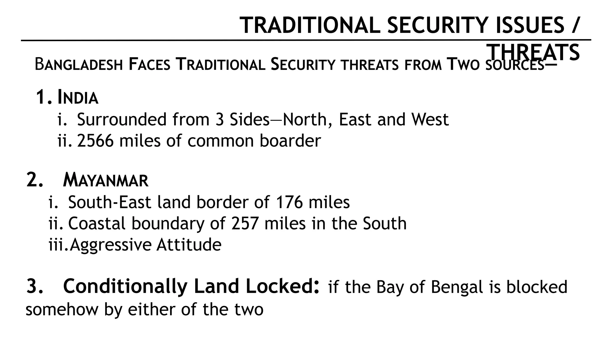 Traditional and Non-traditional Security Issues in Bangladesh An ...