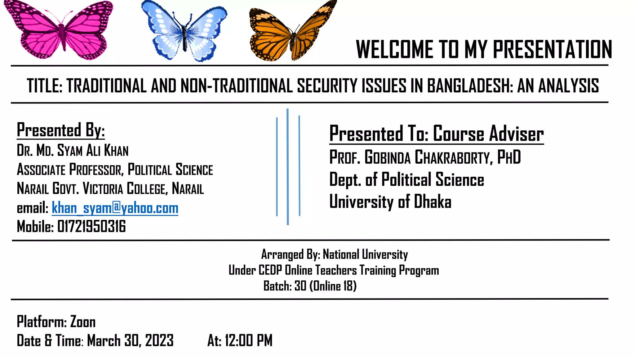 Traditional and Non-traditional Security Issues in Bangladesh An ...