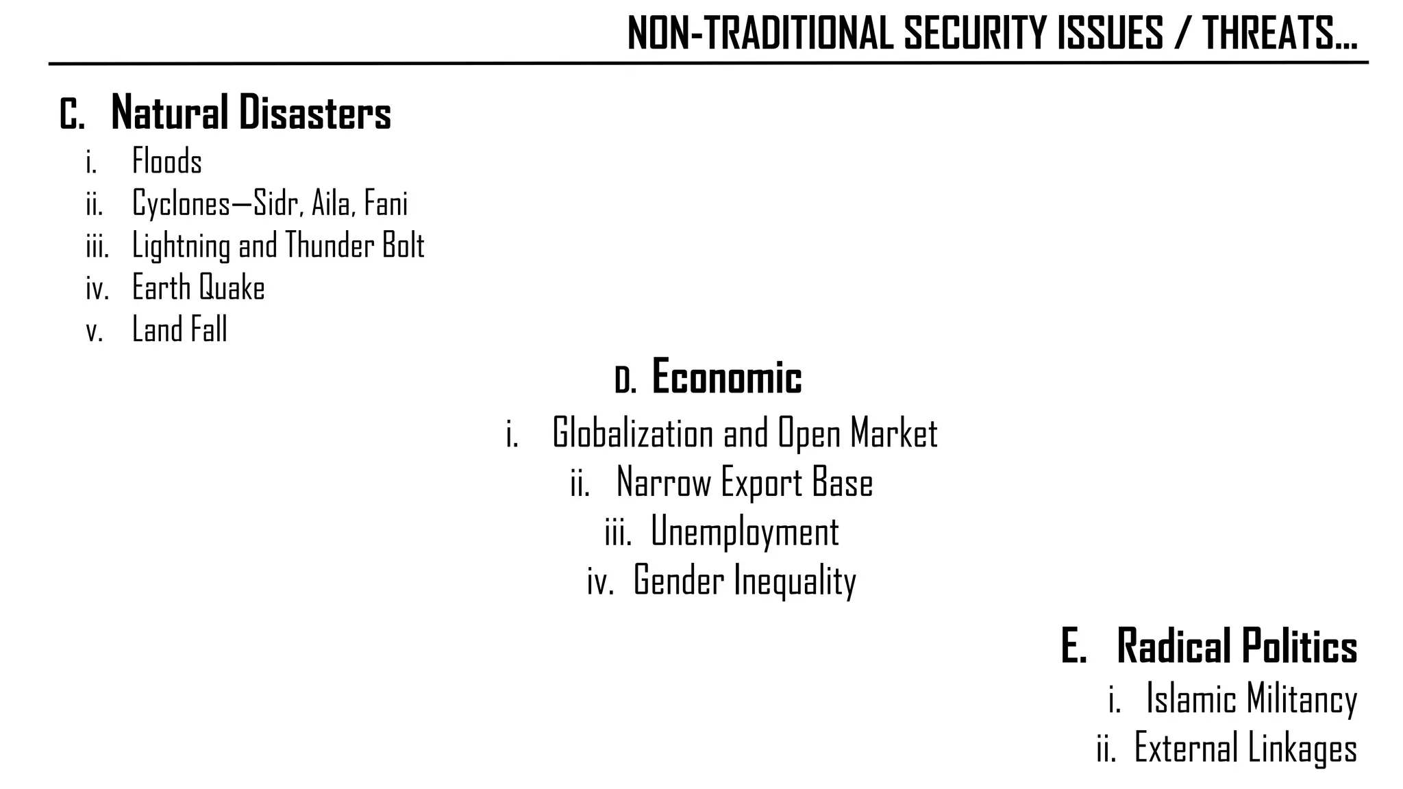 Traditional and Non-traditional Security Issues in Bangladesh An ...
