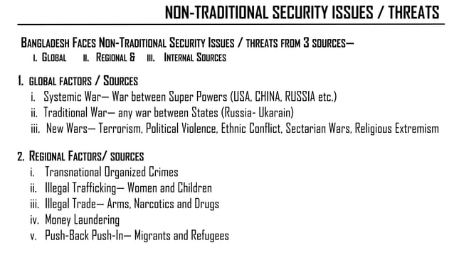 Traditional and Non-traditional Security Issues in Bangladesh An ...