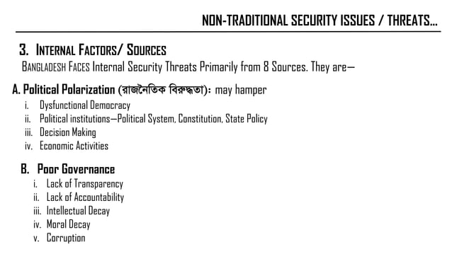 Traditional and Non-traditional Security Issues in Bangladesh An ...