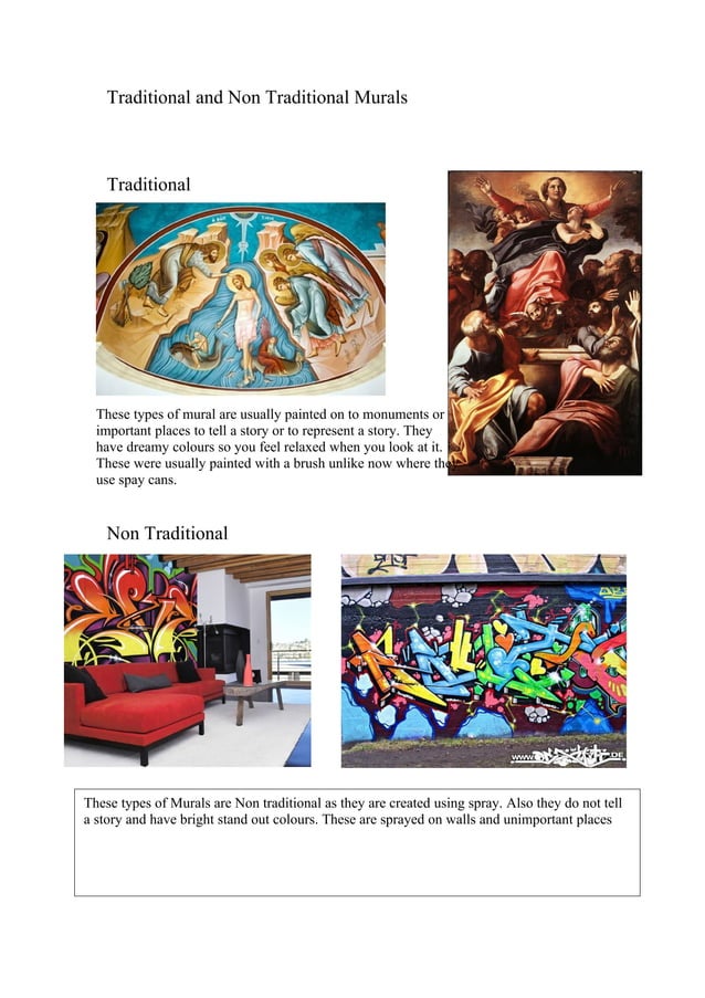 Traditional and non traditional murals | PDF
