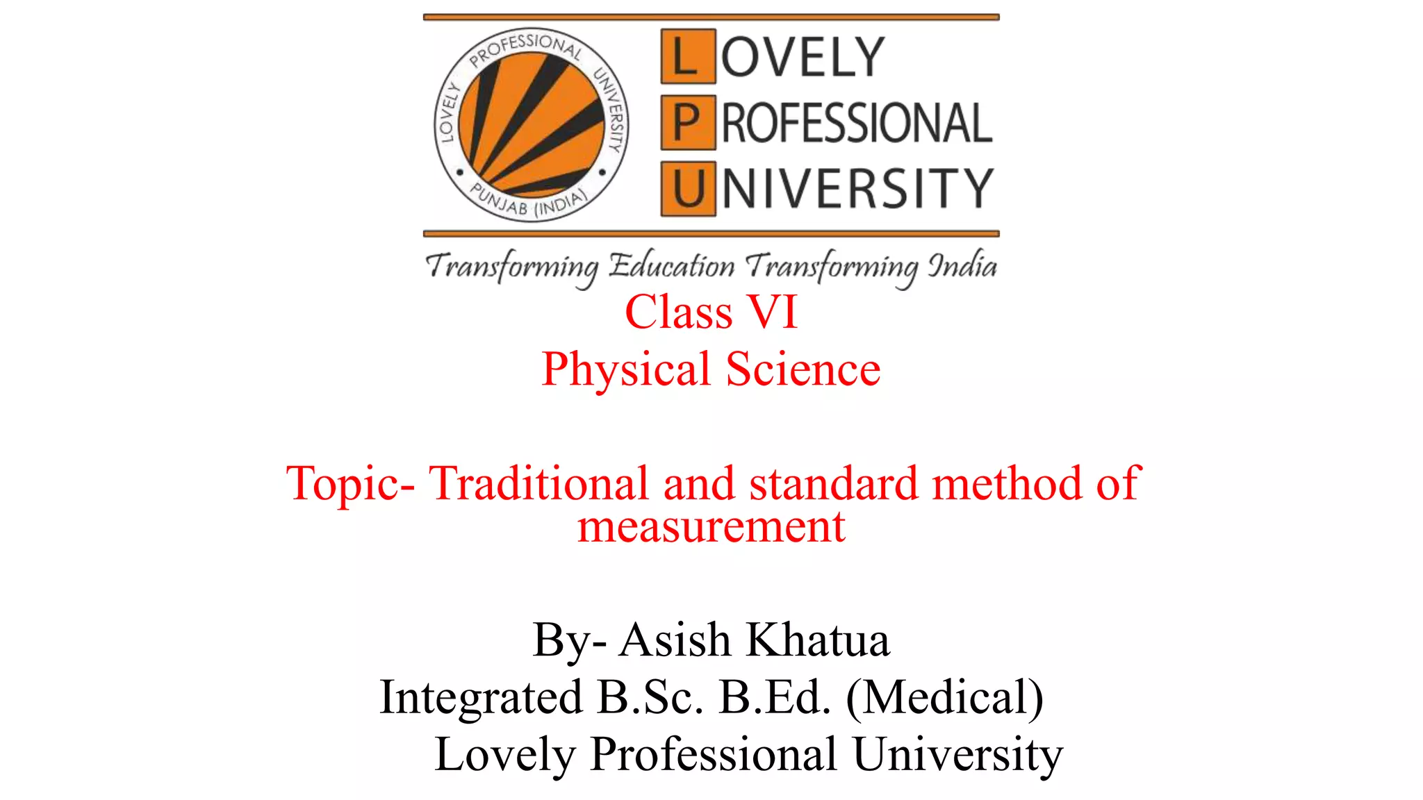 Traditional and standard method of measurement.pptx