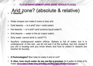 Traditional arid zone water management (Including flood management) | PPT