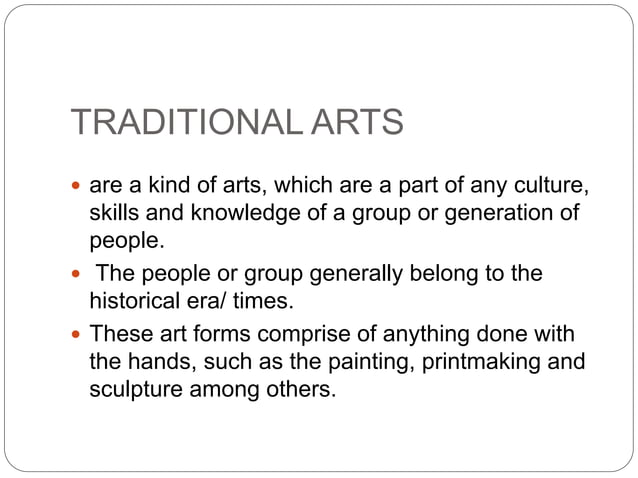 Traditional arts vs contemporary | PPTX | Modern Art | Fine Art
